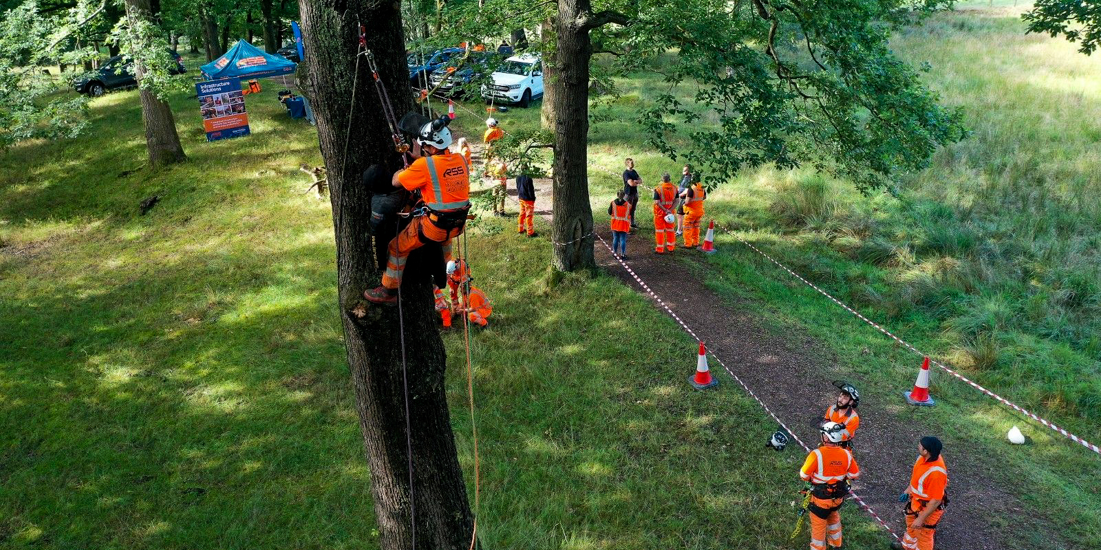 Arborists Practice Aerial Tree Rescue Skills in South Wales